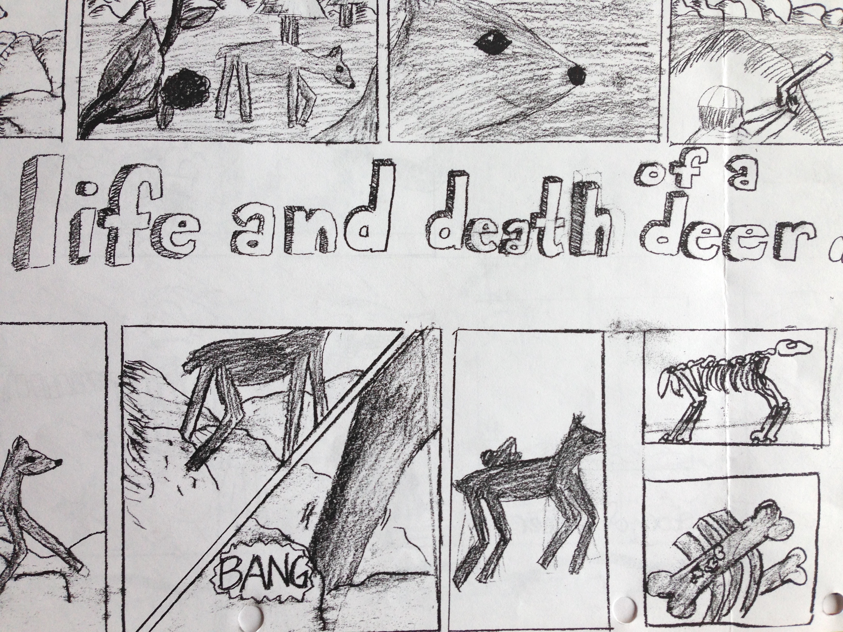 Comic strip of the life of a deer | ingridscience.ca